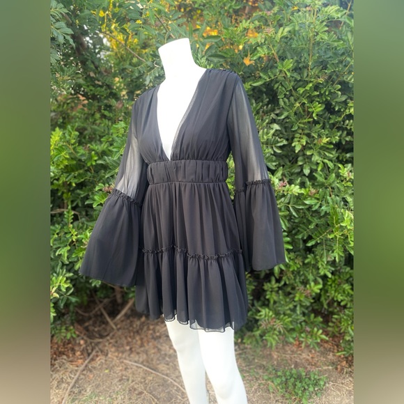 Missord | Dresses | Ladies Gothic Babydoll Layered Boho Vamp Ruffle ...